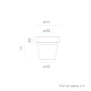 Large Pot With Light Magnolia 80Cm | Newgarden® – Newgarden Shop EU